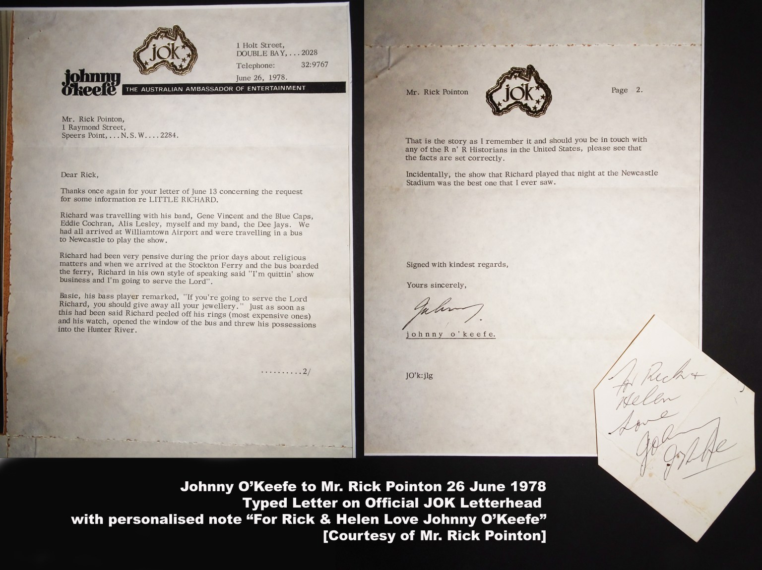 Little Richard in Newcastle Australia Throwing Rings Into Sea - Hunter ...