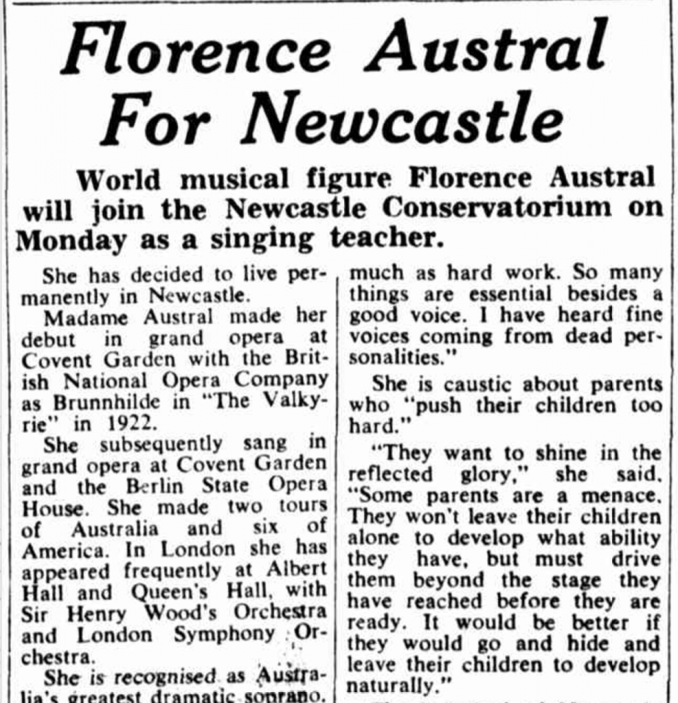 Florence Austral – Our Forgotten Diva - Hunter Living Histories