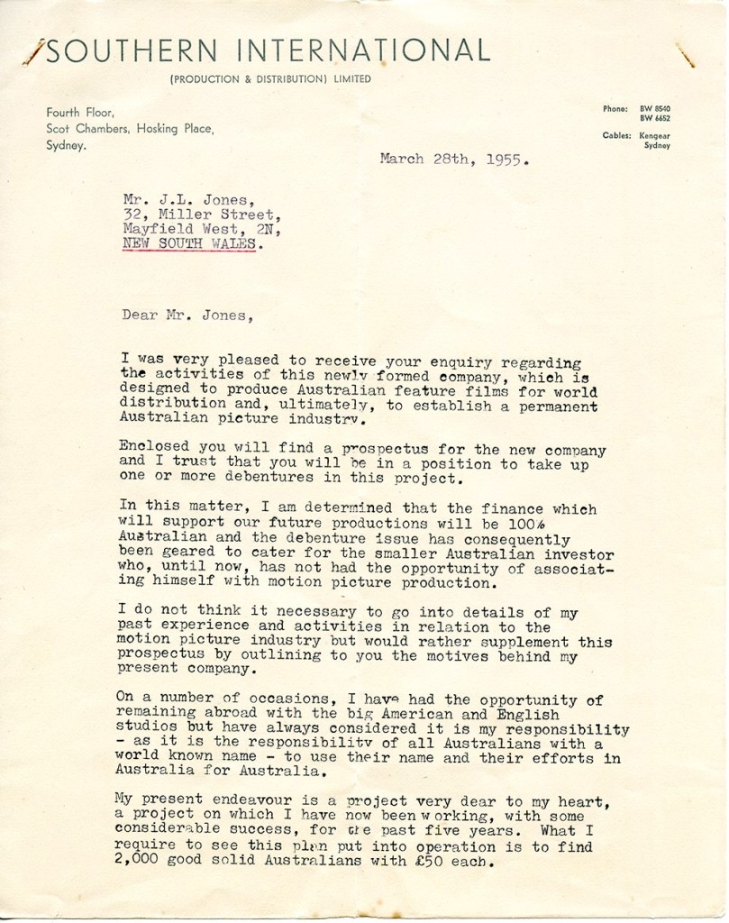 Chips Rafferty and Dream of Permanent Australian Picture Industry ...