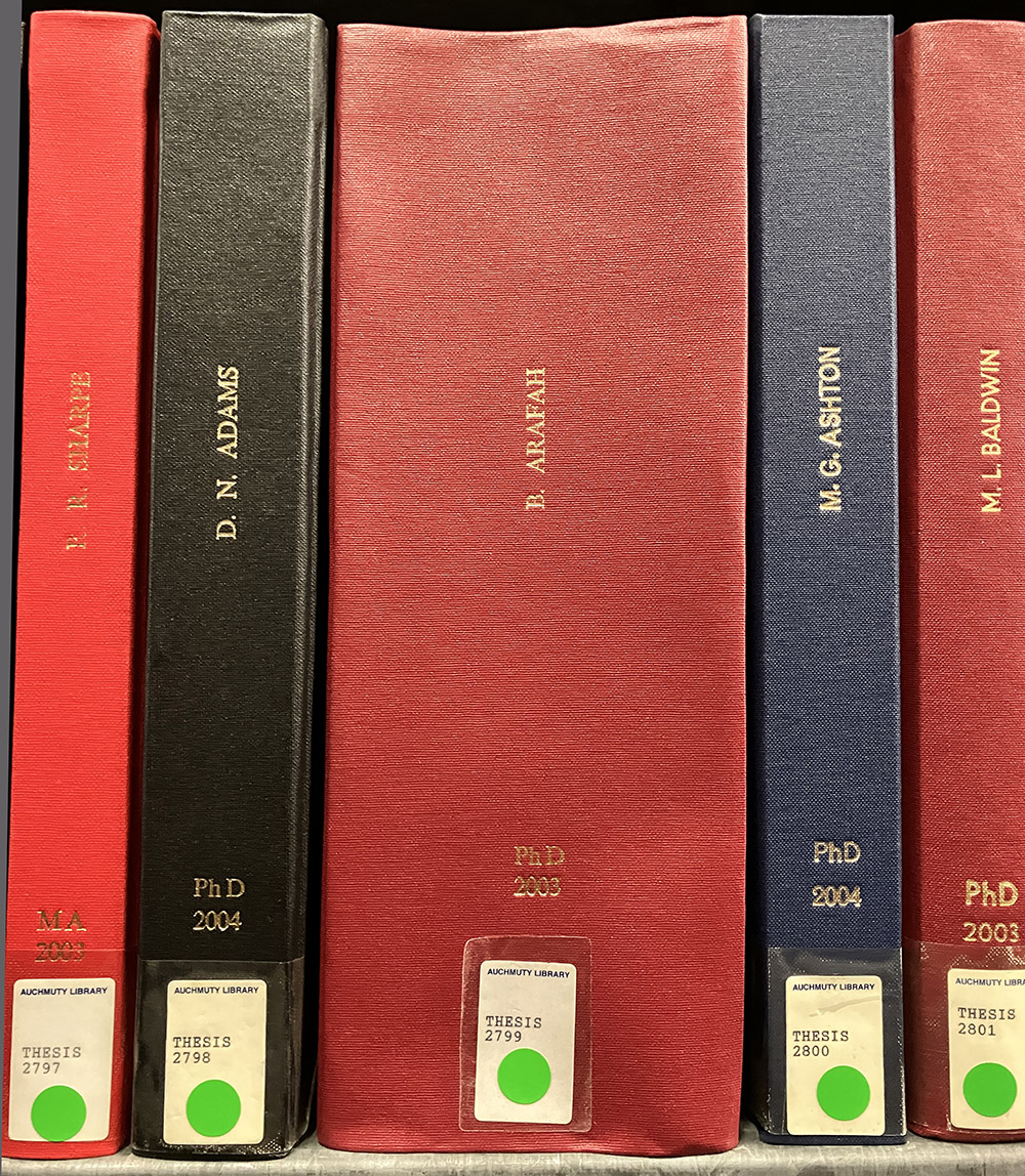 UON60: A Brief Journey Through the Print Thesis Collection - Hunter ...