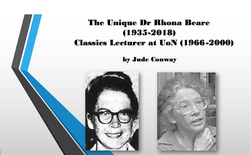 The Unique Dr Rhona Beare -Classics Lecturer at the UON - Hunter Living ...